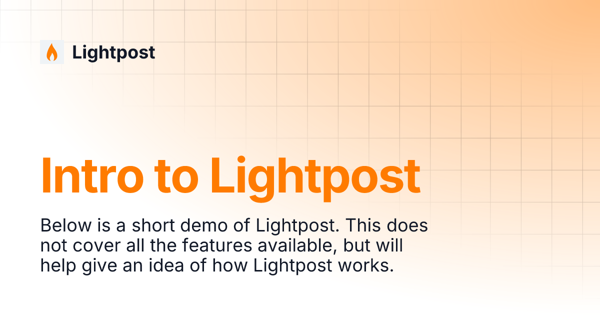 Intro to Lightpost | Lightpost