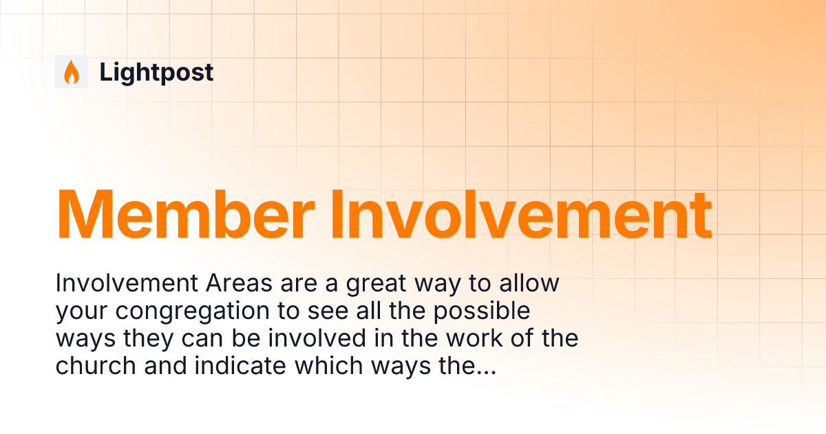 Member Involvement | Lightpost