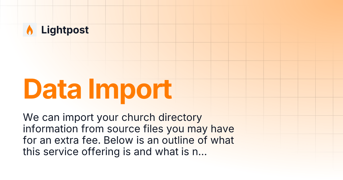 Data Import | Lightpost
